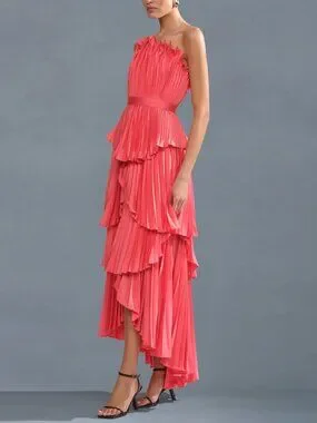 AMUR | Dresses | Amur Janey Midi Dress 0 Aurelia Red Gown Cocktail ...